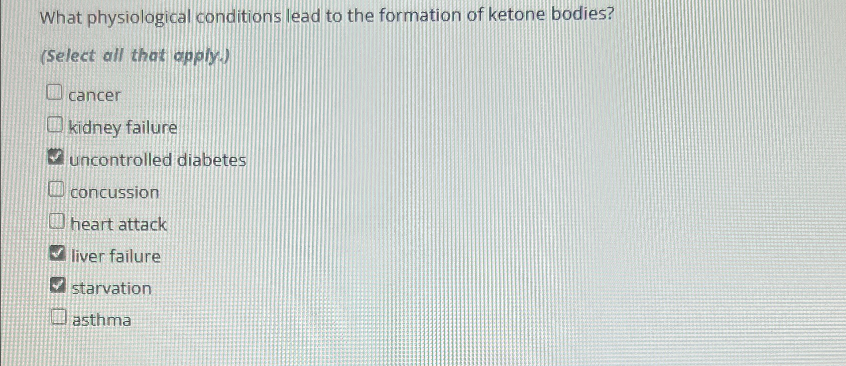 Solved What physiological conditions lead to the formation | Chegg.com