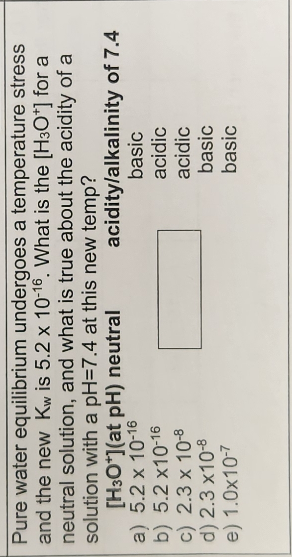 High Quality SOLUTION Pure water equilibrium undergoes a temperature ...