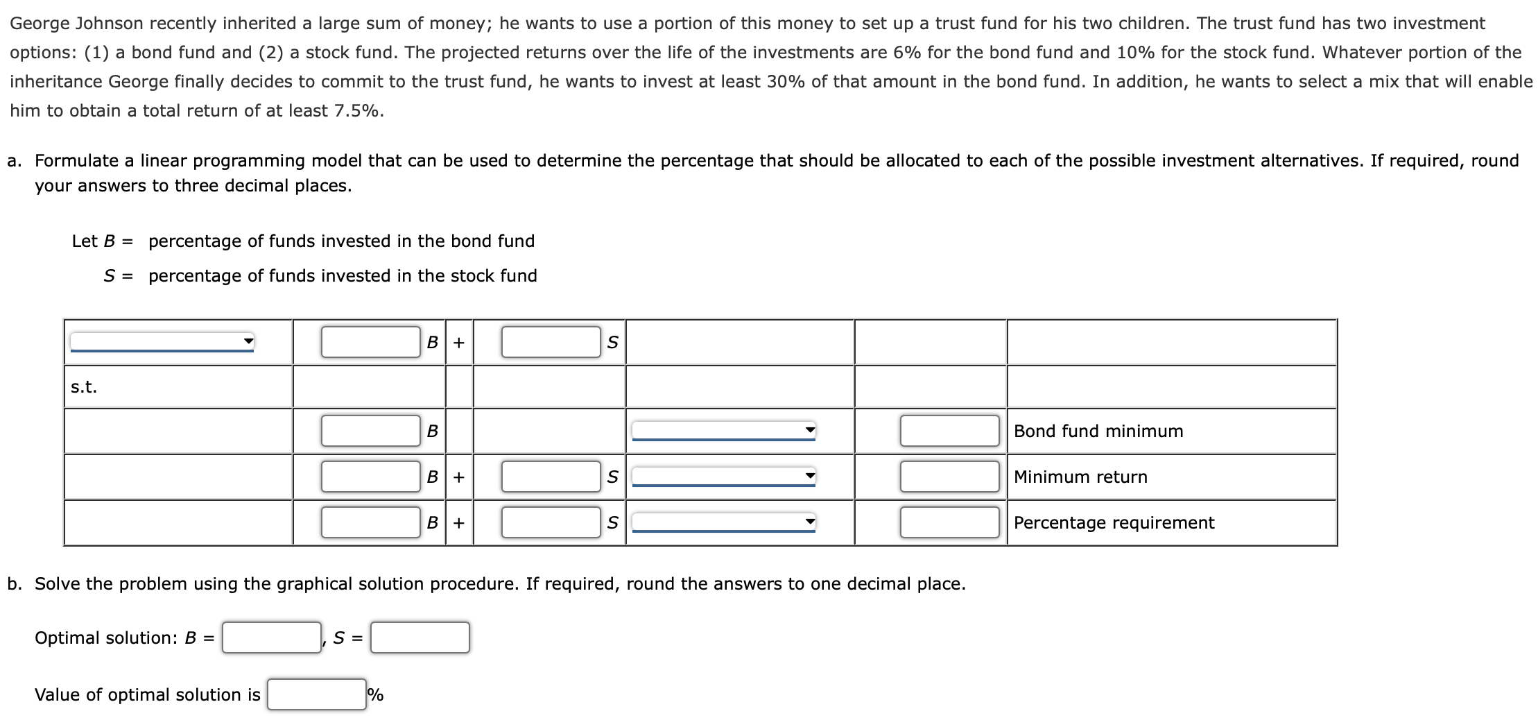 Solved George Johnson recently inherited a large sum of | Chegg.com