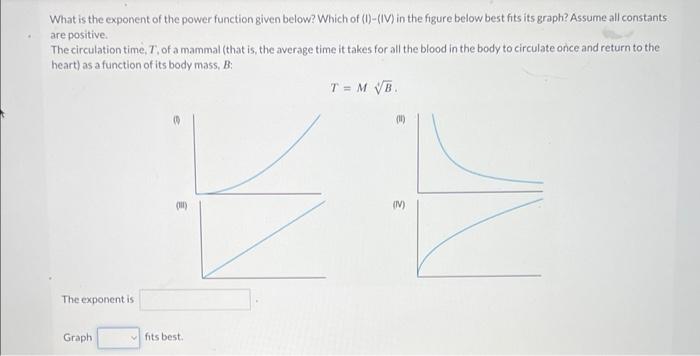 Solved What is the exponent of the power function given | Chegg.com