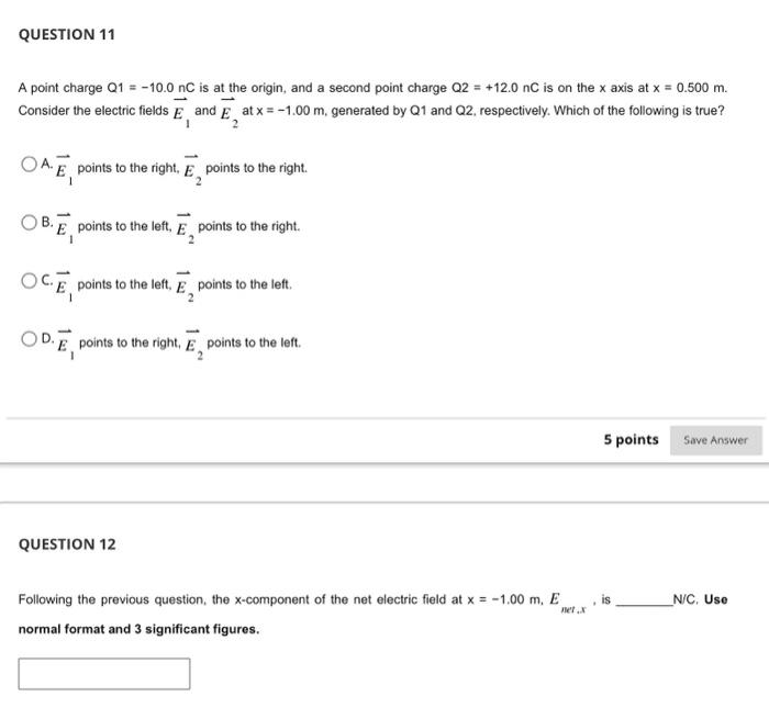 Solved A point charge Q1=−10.0nC is at the origin, and a | Chegg.com