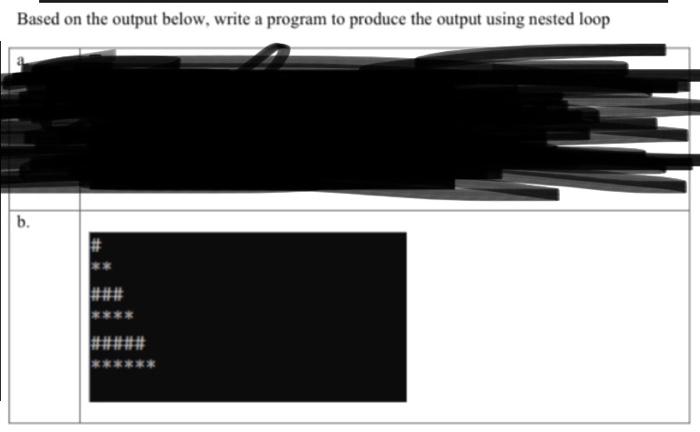 Solved Based on the output below, write a program to produce | Chegg.com