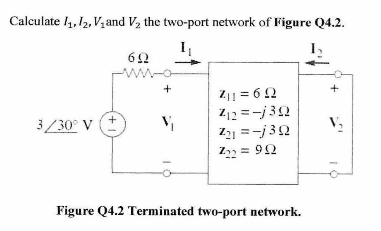 Solved Calculate I1,I2,V1 ﻿and V2 ﻿the two-port network of | Chegg.com