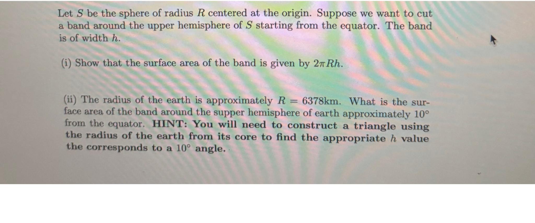 Solved Let S ﻿be the sphere of radius R ﻿centered at the | Chegg.com