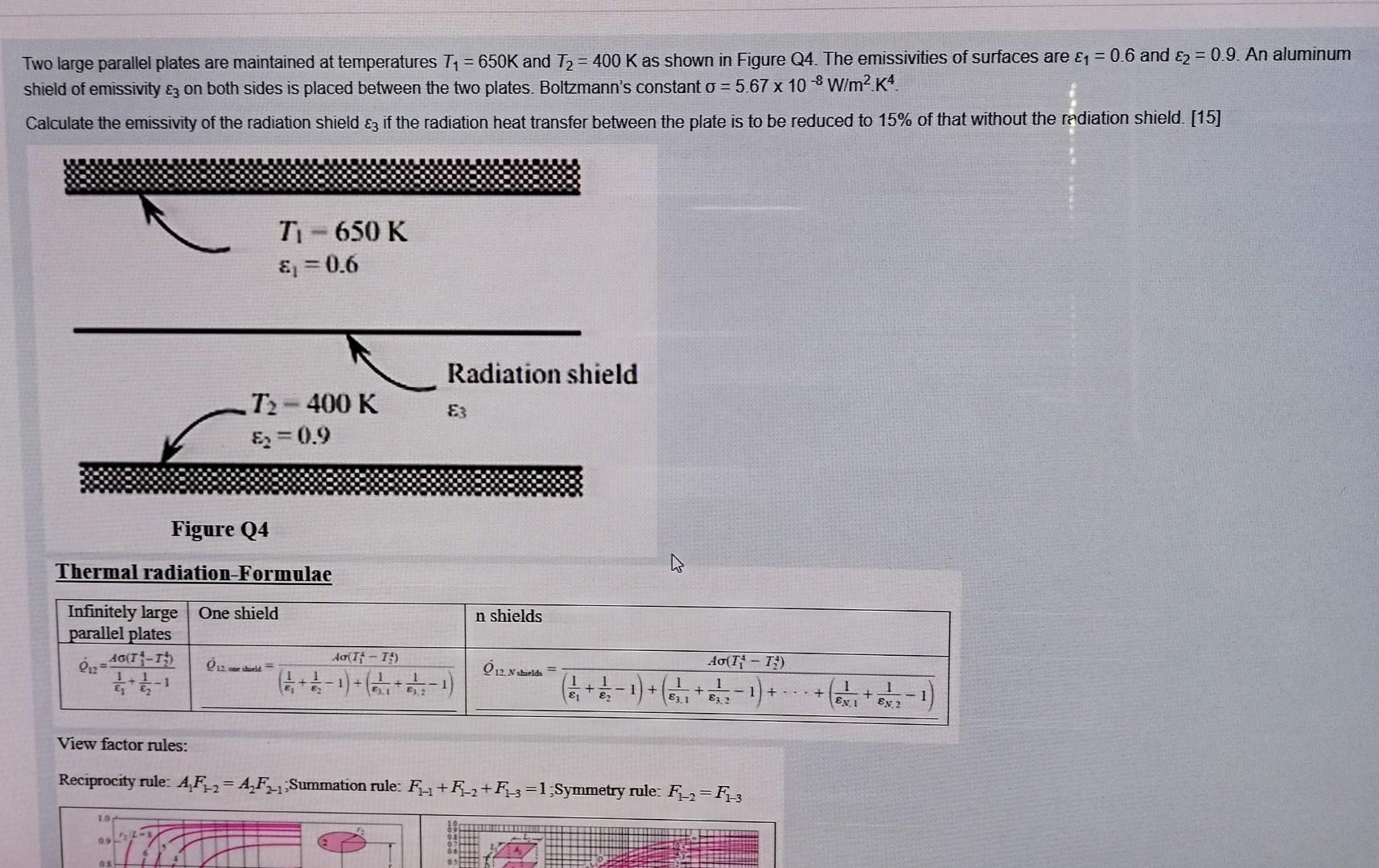 Solved Two large parallel plates are maintained at | Chegg.com