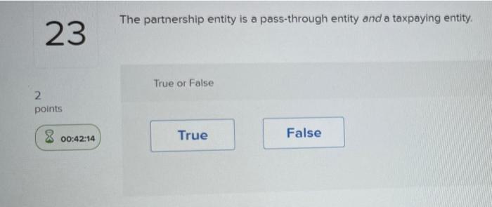Solved The Partnership Entity Is A Pass Through Entity And A 8022
