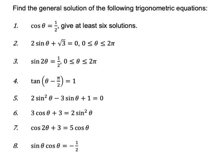 Solved Find the general solution of the following | Chegg.com