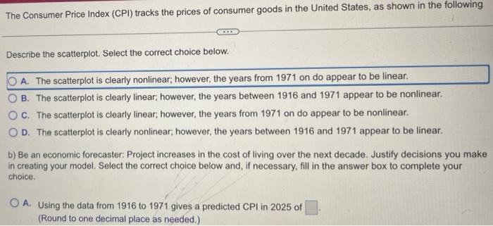 Solved The Consumer Price Index (CPI) tracks the prices of | Chegg.com