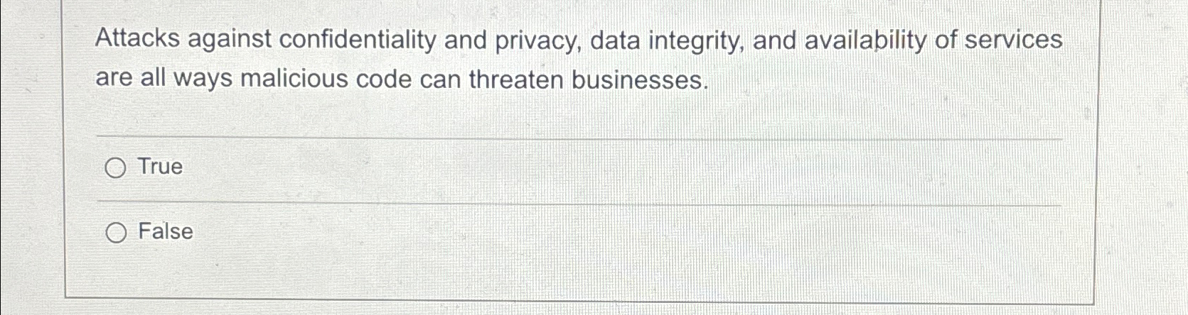 Solved Attacks against confidentiality and privacy, data | Chegg.com