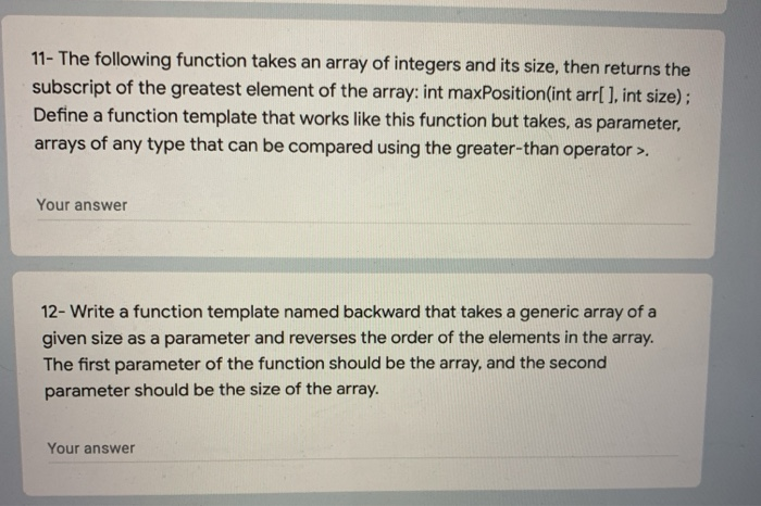 Solved 11- The following function takes an array of integers | Chegg.com
