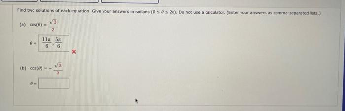 Solved Determine two coterminal angles in radian measure | Chegg.com
