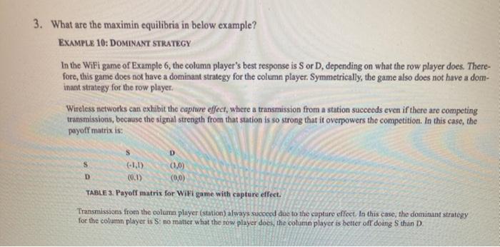 Solved 3. What are the maximin equilibria in below example? | Chegg.com