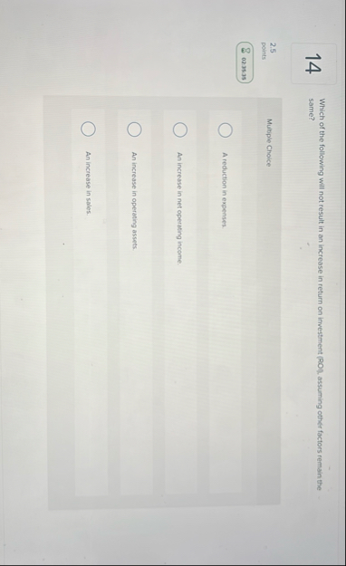 Solved 14Which of the following will not result in an | Chegg.com
