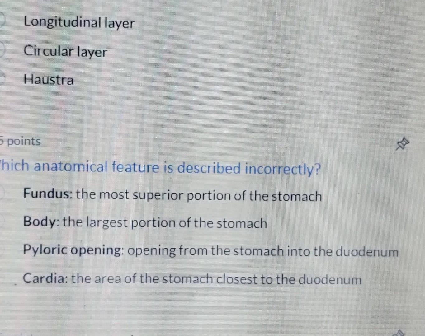 Solved Longitudinal layer Circular layer Haustra points hich | Chegg.com