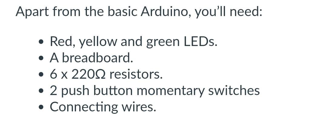 Solved Objective: To design, build, and program a traffic | Chegg.com