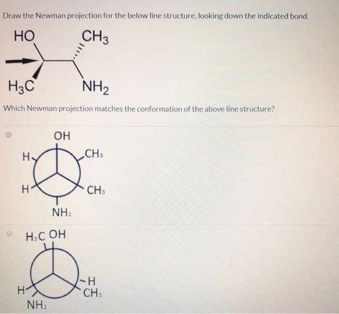 Solved Draw the Newman projection for the below line | Chegg.com