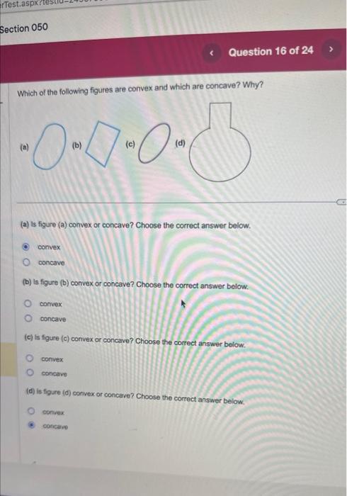 Solved Which of the following figures are convex and which | Chegg.com