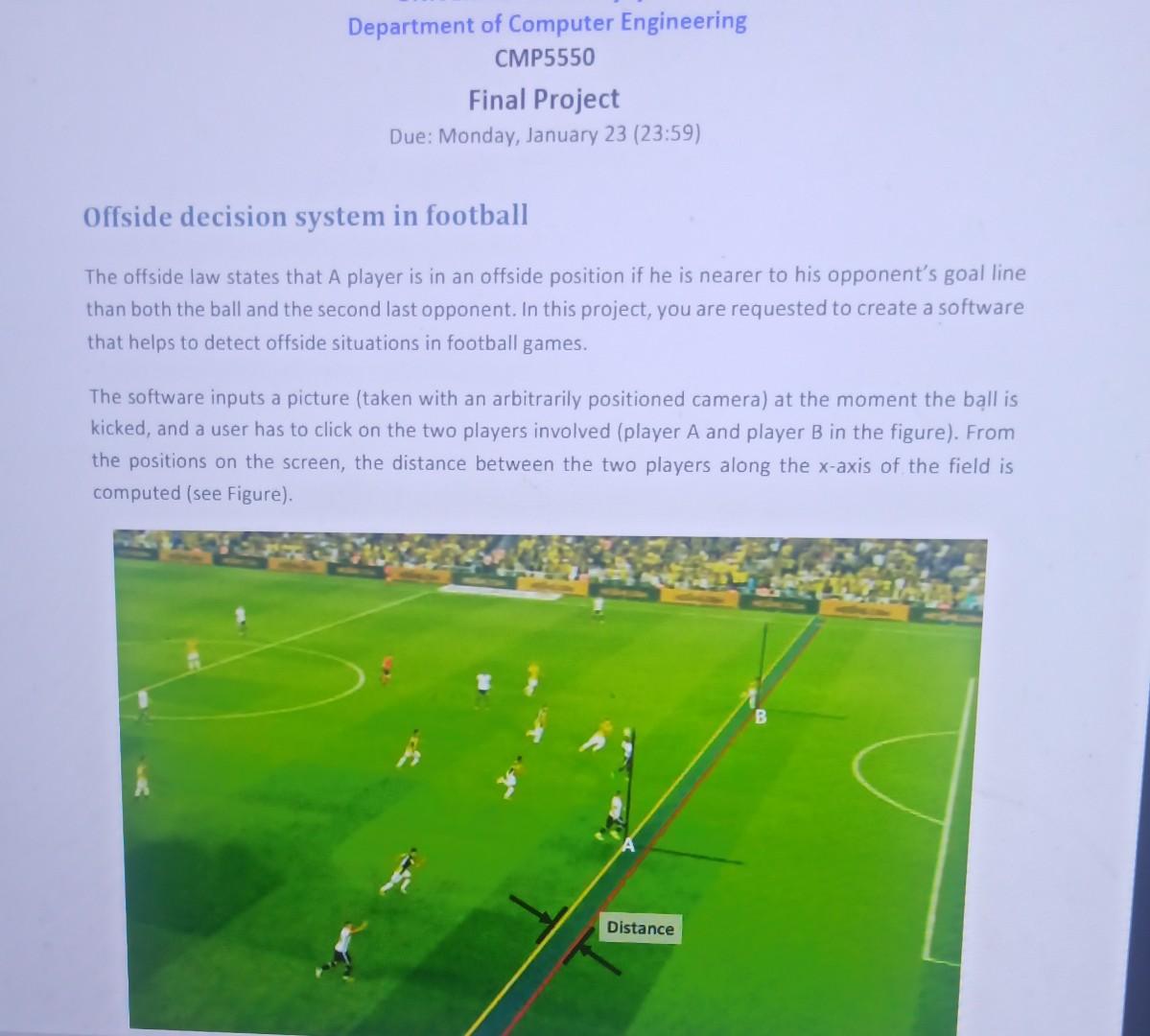 Solved offside decision system in football The offside law | Chegg.com