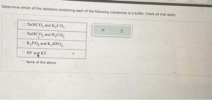 Solved Determine which of the solutions containing each of | Chegg.com
