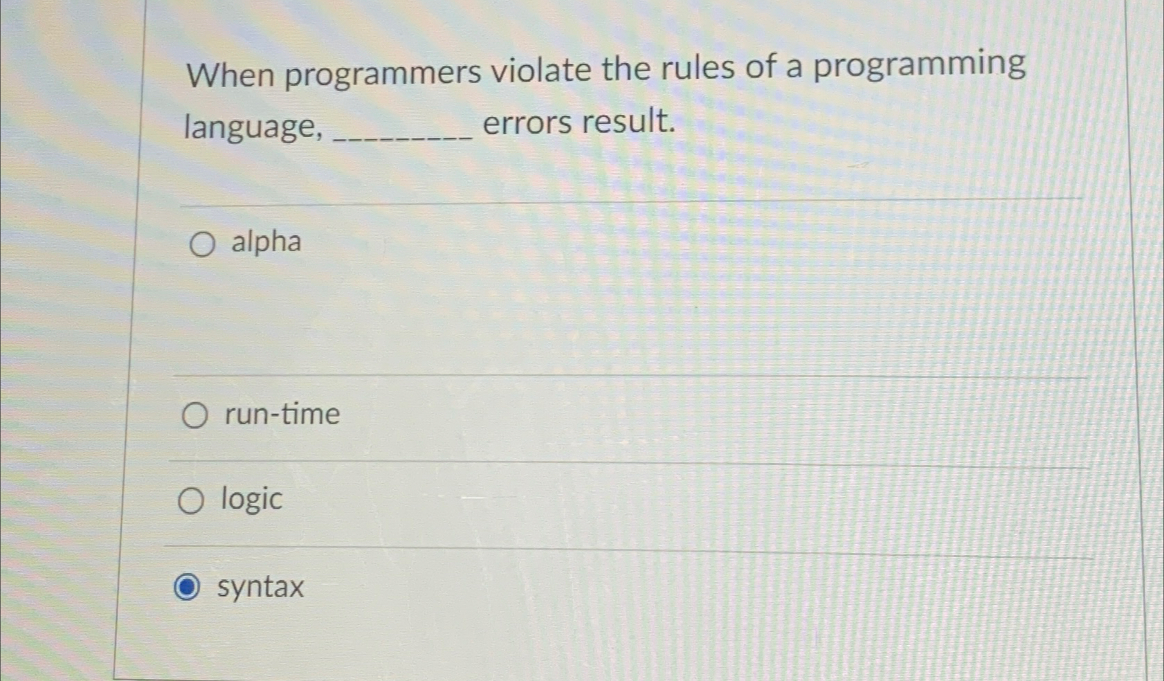 Solved When Programmers Violate The Rules Of A Programming