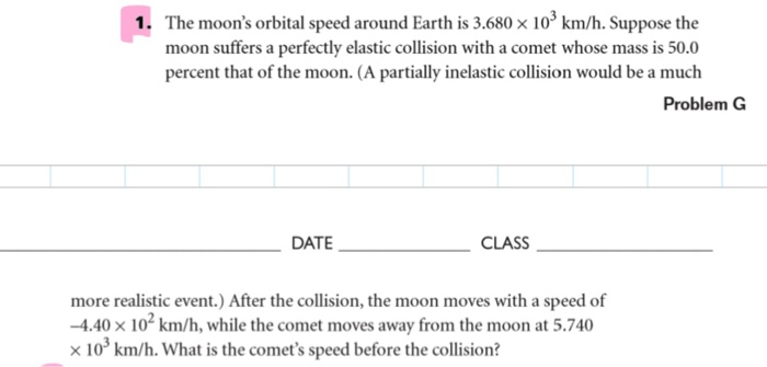 Solved 1. The moon's orbital speed around Earth is 3.680 x | Chegg.com