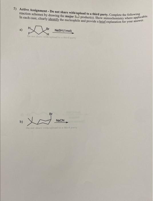Solved 5) Active Assignment - Do not share with/upload to a | Chegg.com