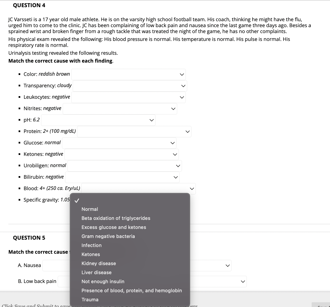 Solved QUESTION 5Match the correct cause for each symptom | Chegg.com