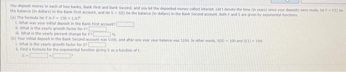 Solved rou deposit money ln each of two banks, Barik. First | Chegg.com