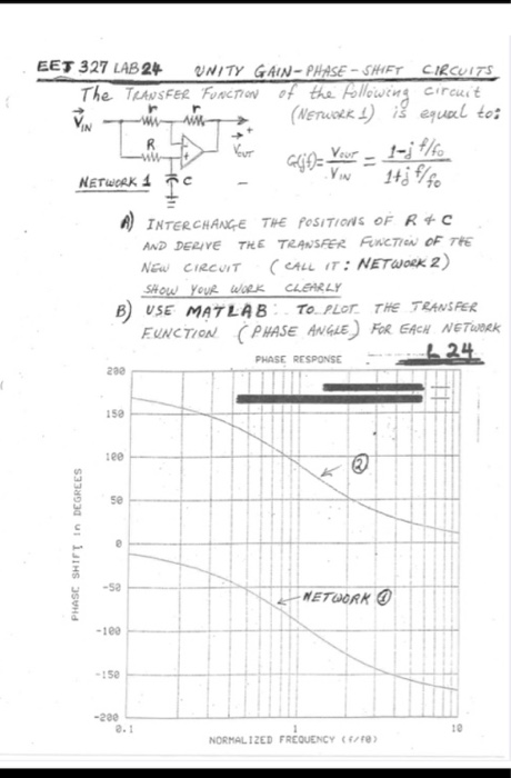 Solved EET 327 LAB 24 UNITY GAIN-PHASE - SHIFT CIRCUITS The | Chegg.com