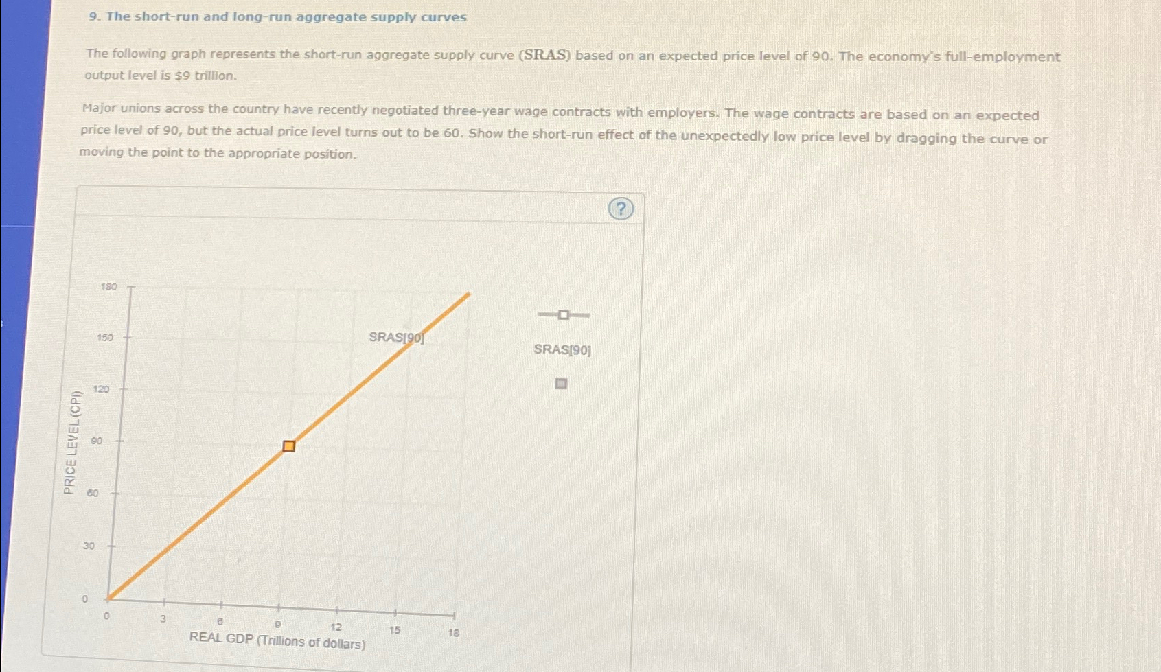 The short-run and long-run aggregate supply curves | Chegg.com