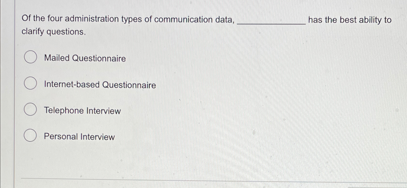 Solved Of the four administration types of communication | Chegg.com