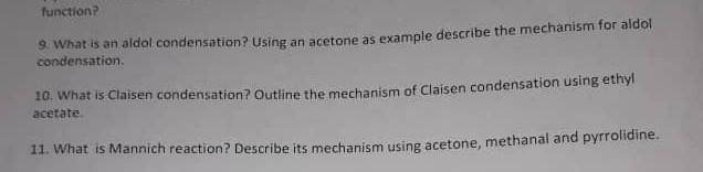 Solved what is claisen condensation? outline the mechanism | Chegg.com