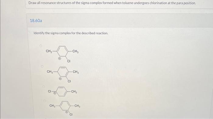 Solved Draw all resonance structures of the sigma complex | Chegg.com