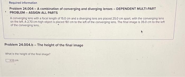 Solved Required information Problem 24.004 - A combination | Chegg.com