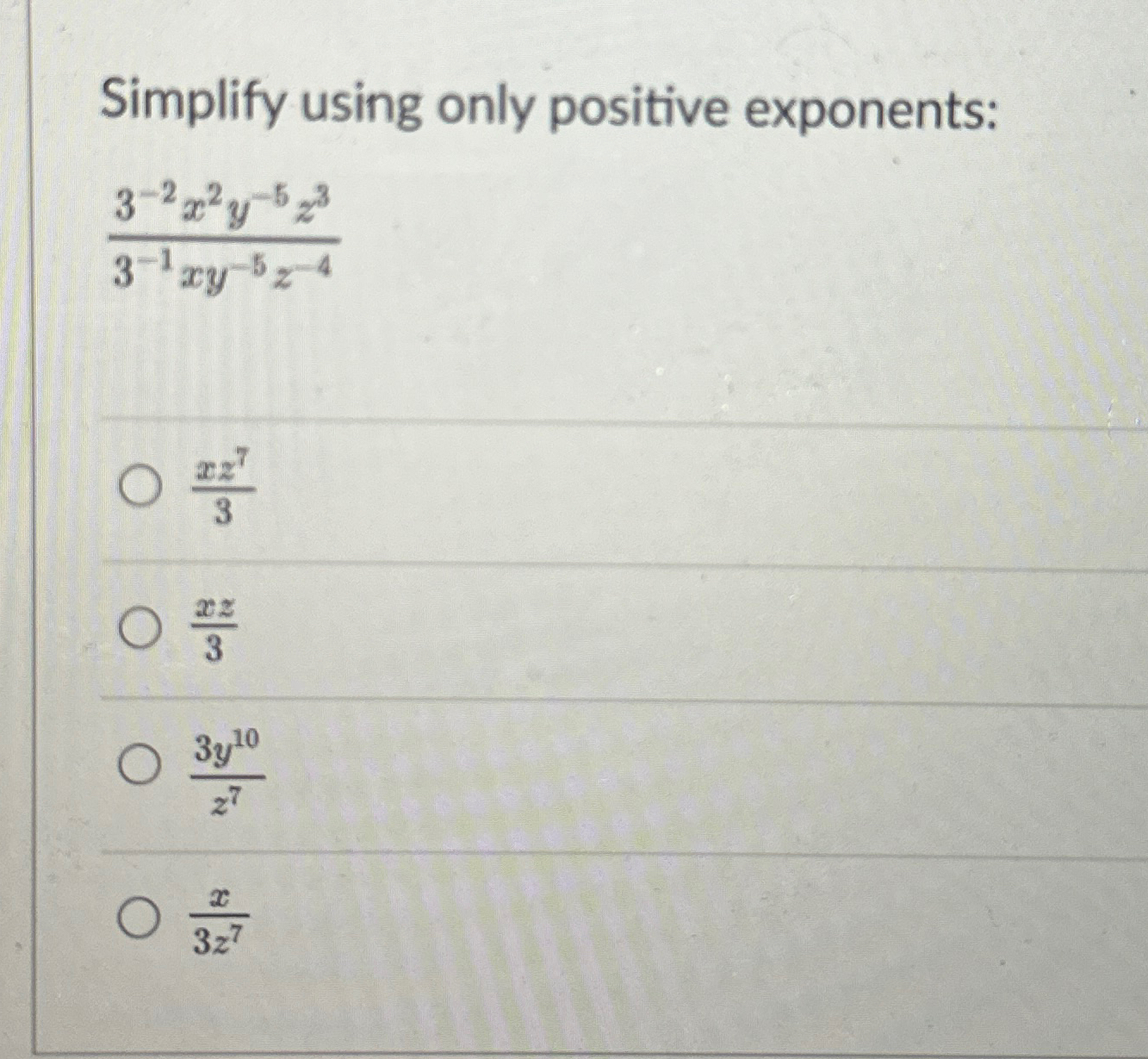 Solved Simplify using only positive | Chegg.com