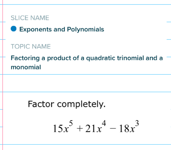 Solved Factor Completely. 15x5+21x4-18x3Factoring a product | Chegg.com