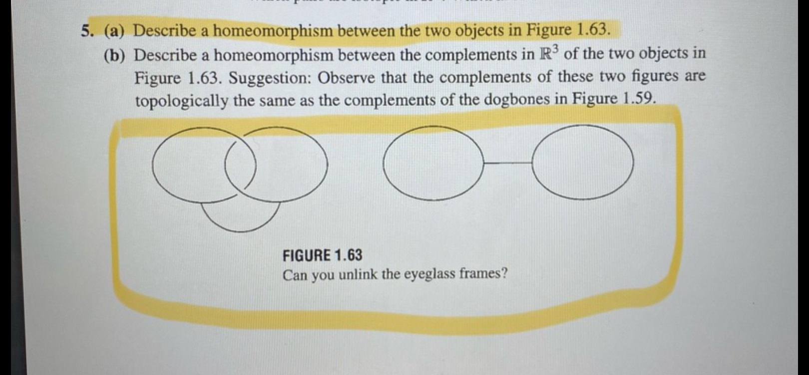 Solved (a) ﻿Describe a homeomorphism between the two objects | Chegg.com