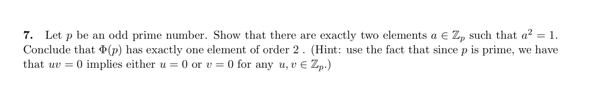 Solved Let p ﻿be an odd prime number. Show that there are | Chegg.com