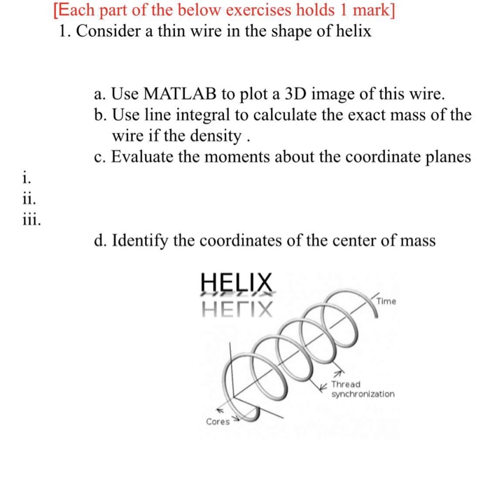 Each part of the below exercises holds 1 mark] 1. | Chegg.com