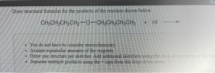 Solved draw the structural formula of the product of the | Chegg.com