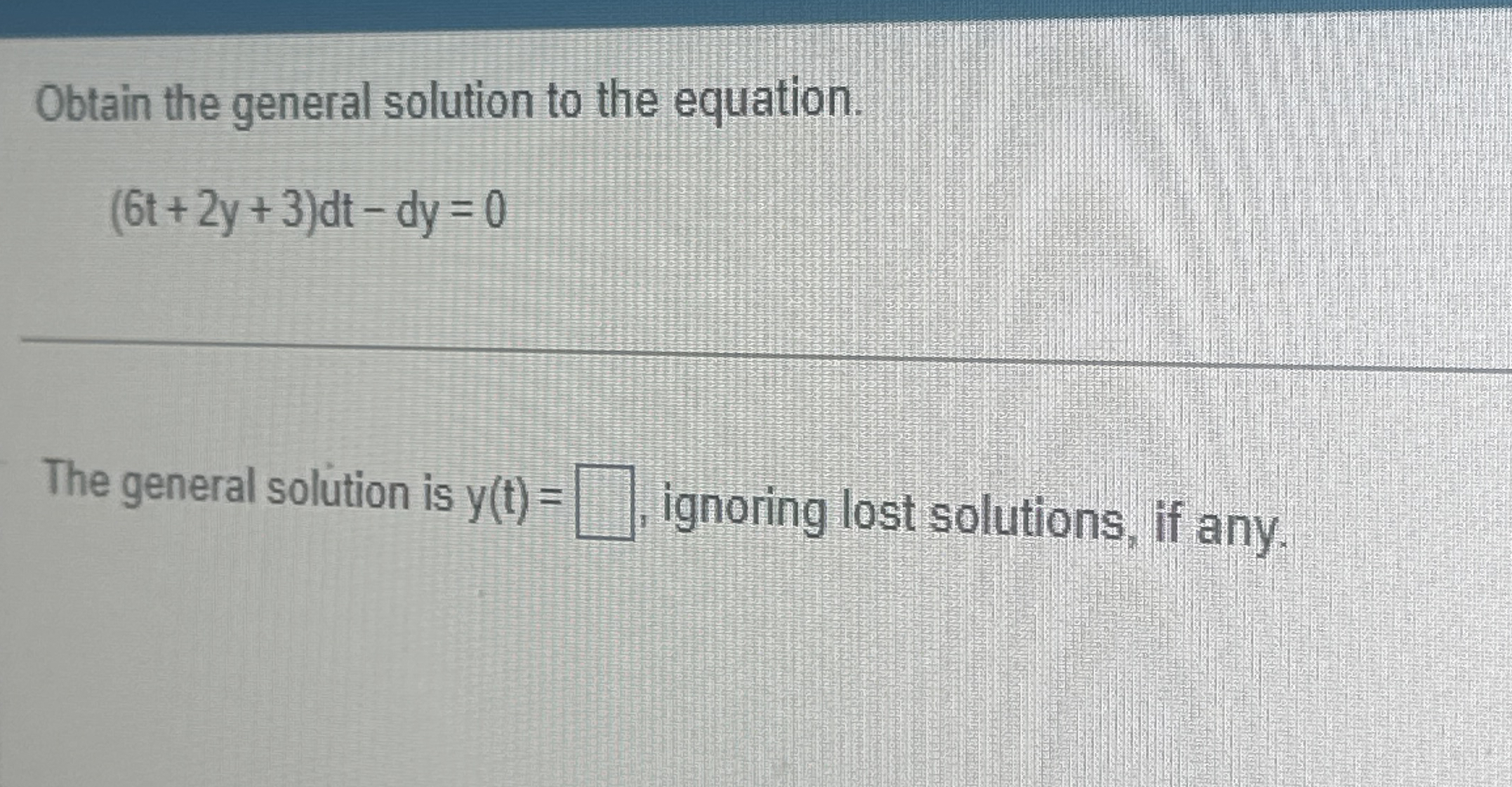 Solved Obtain the general solution to the | Chegg.com