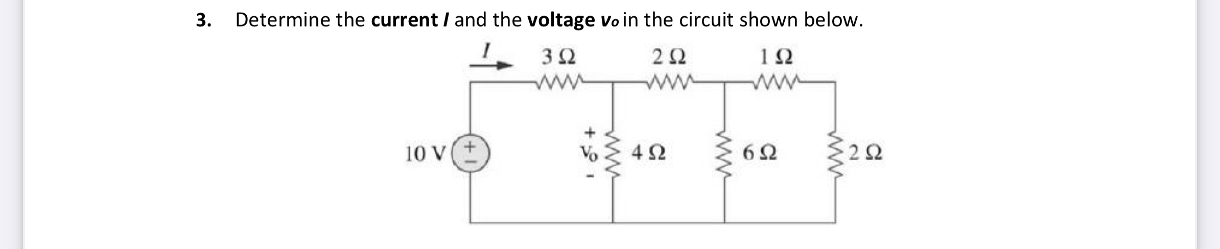 Solved Determine the current ?? ﻿and the voltage vo ﻿in the | Chegg.com