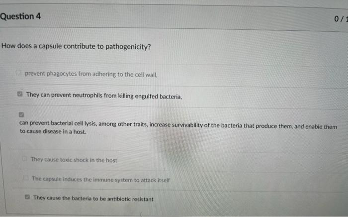 Solved How does a capsule contribute to pathogenicity? | Chegg.com