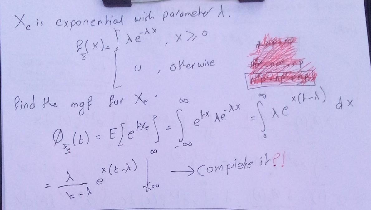 Solved Xe is exponential with parameter λ. | Chegg.com