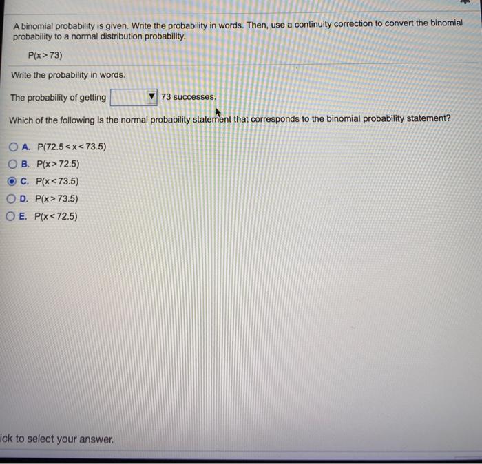 Solved A binomial probability is given. Write the | Chegg.com