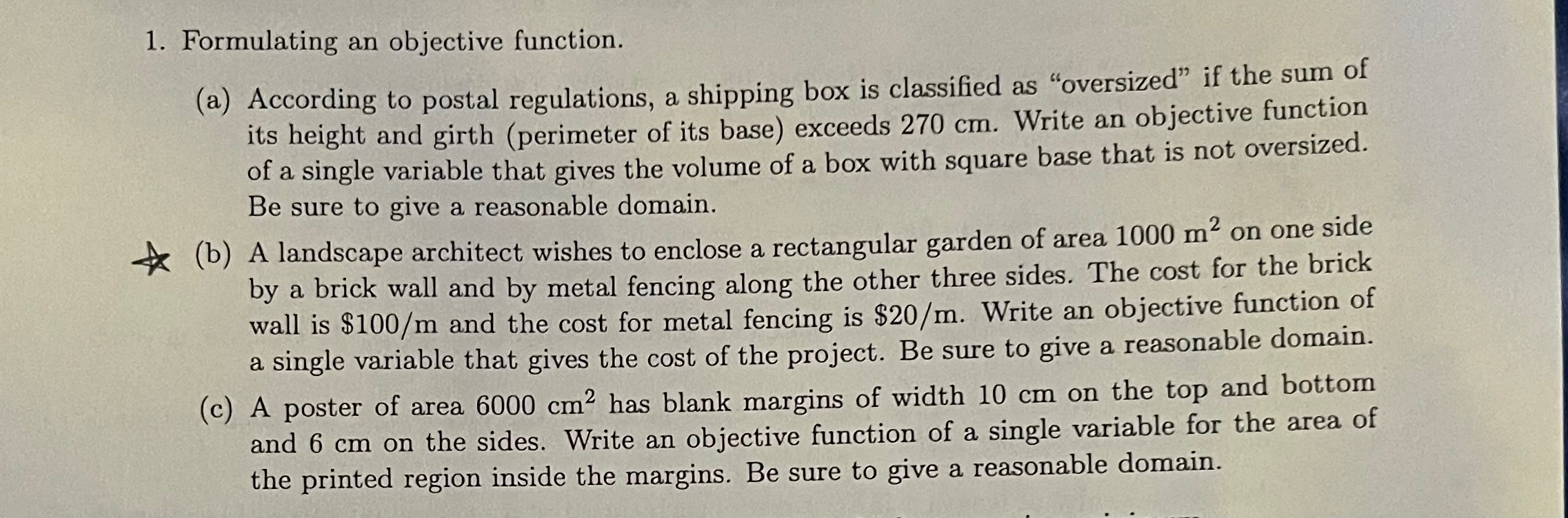 Solved Formulating an objective function.(a) ﻿According to | Chegg.com