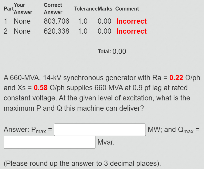 Solved A 660-MVA, 14-kV synchronous generator with | Chegg.com