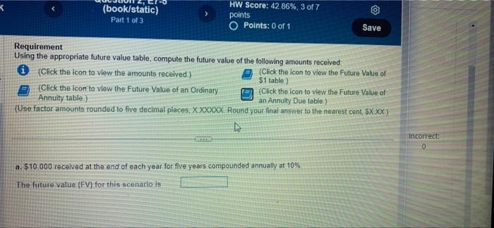 Solved Requirement Using the appropriate future value table, | Chegg.com