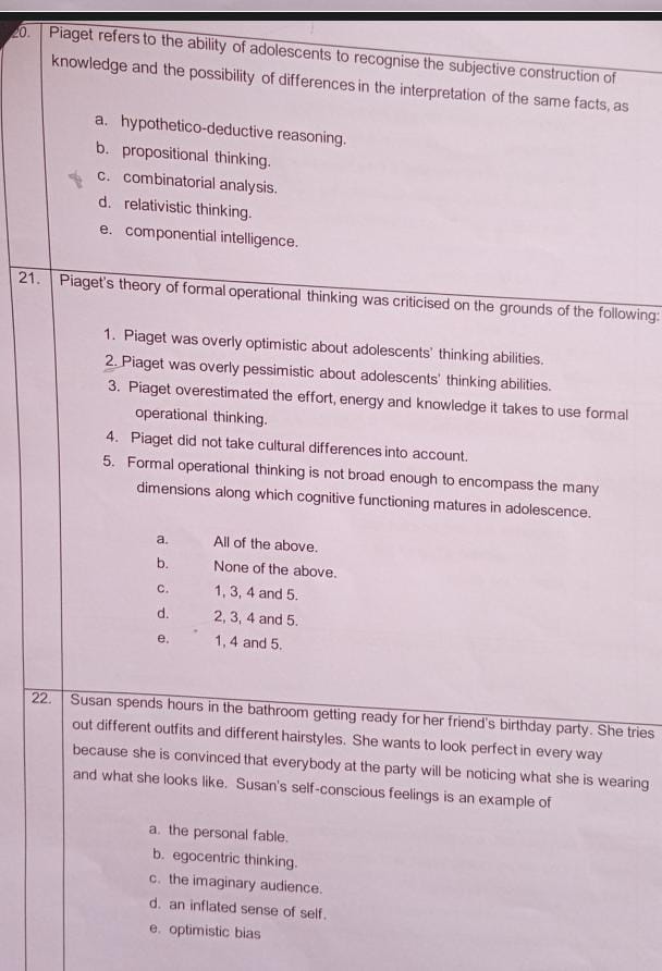 Solved knowledge and the possibility of differences in the | Chegg.com