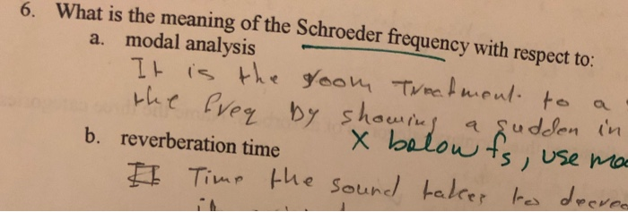 Solved 6. What is the meaning of the Schroeder frequency | Chegg.com